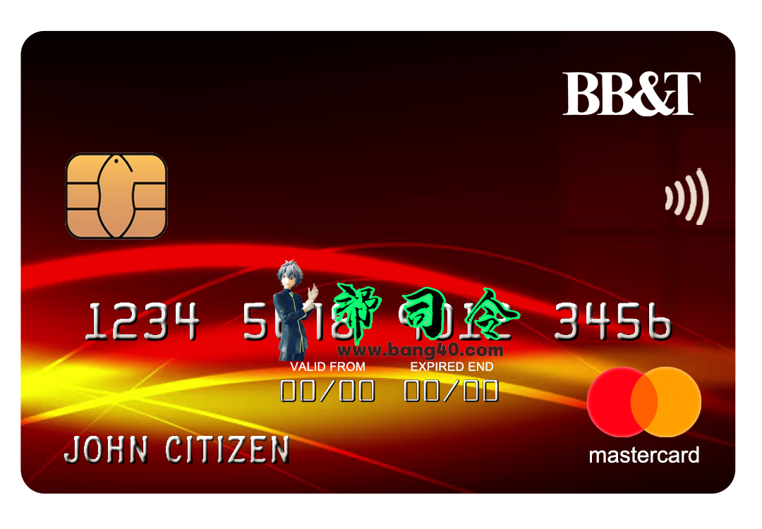 美国 BBT 公司银行万事达卡 PSD 模板